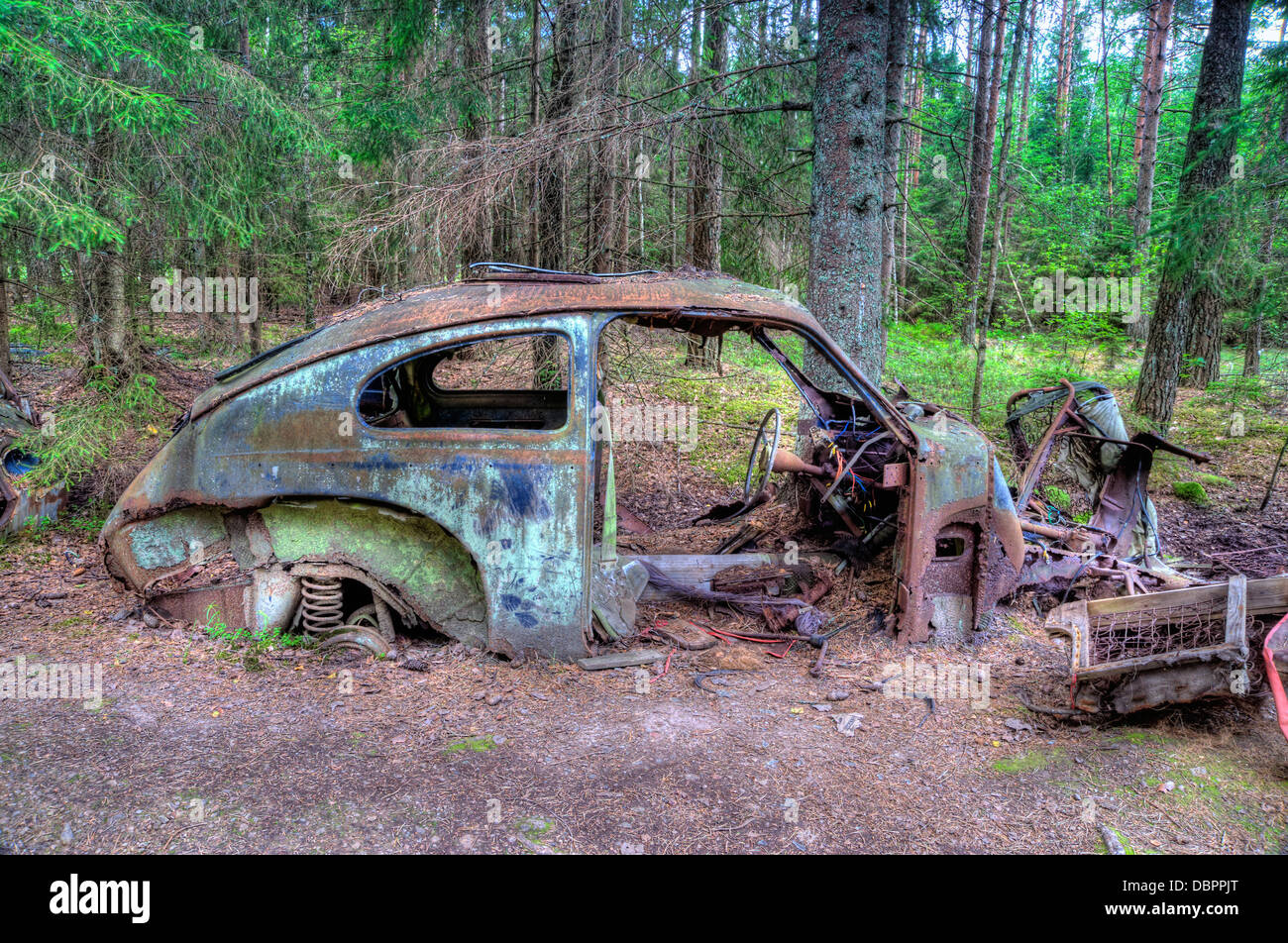 Car Dump Kirkö Mosse in Ryd, Sweden Stock Photo - Alamy