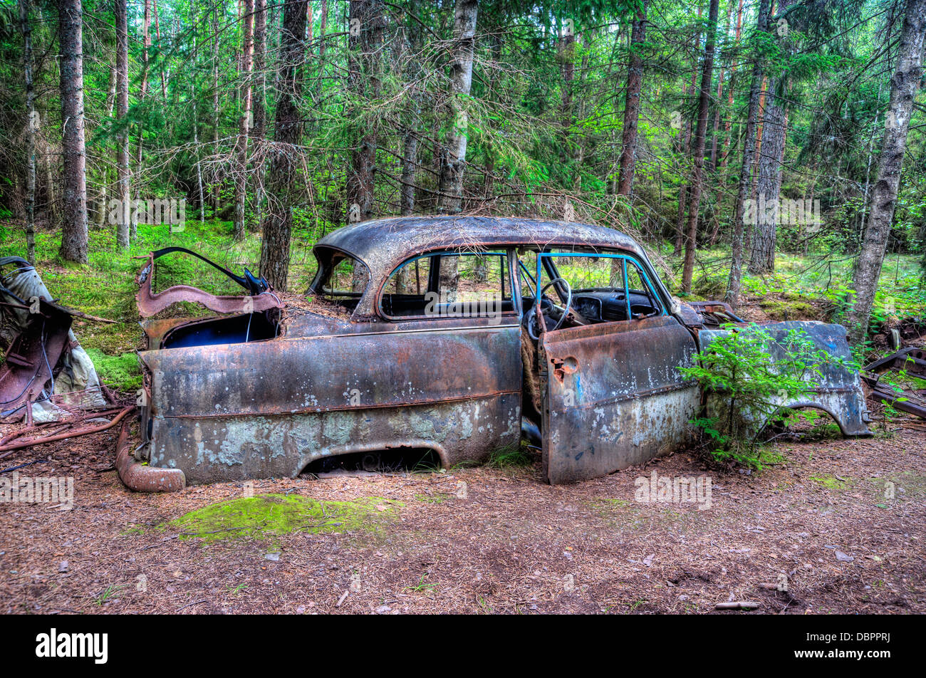 Car Dump Kirkö Mosse in Ryd, Sweden Stock Photo - Alamy
