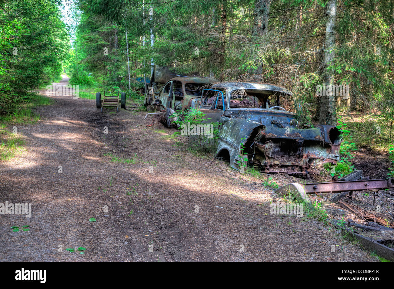 Car Dump Kirkö Mosse in Ryd, Sweden Stock Photo - Alamy