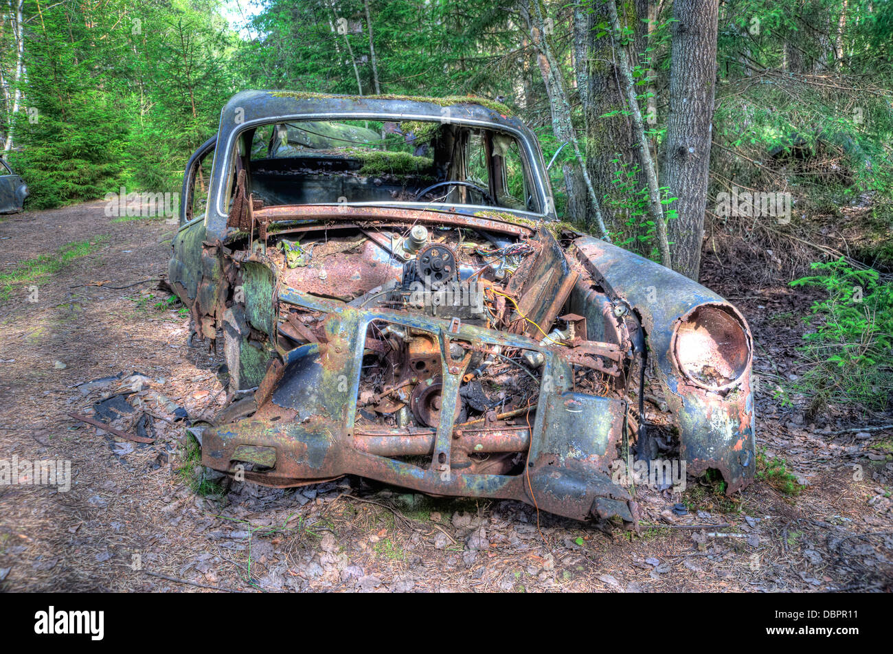 Car Dump Kirkö Mosse in Ryd, Sweden Stock Photo - Alamy