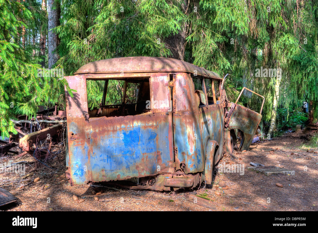 Car Dump Kirkö Mosse in Ryd, Sweden Stock Photo - Alamy