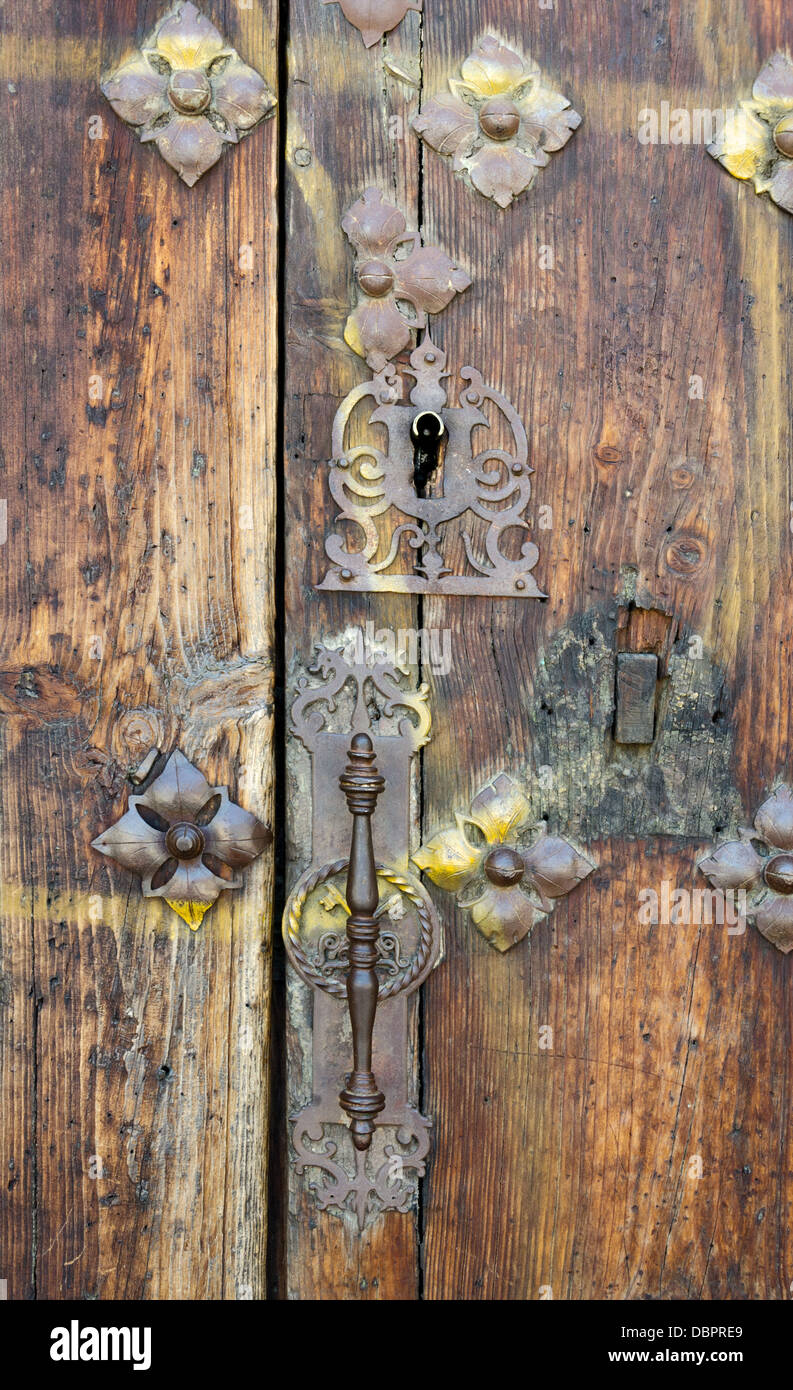 Ancient wooden door Stock Photo - Alamy