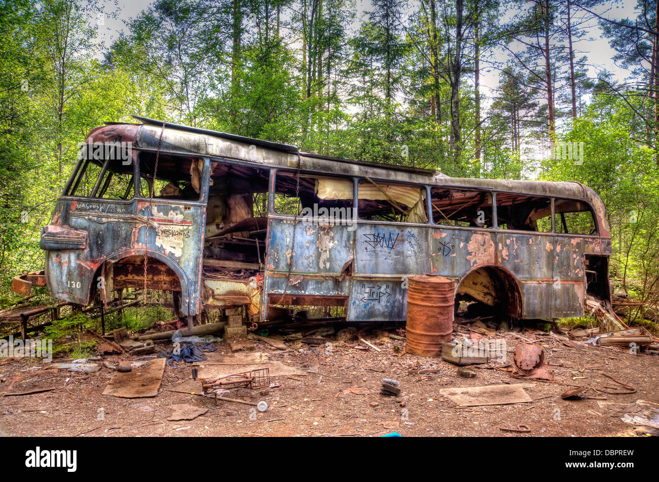 Car Dump Kirkö Mosse in Ryd, Sweden Stock Photo - Alamy