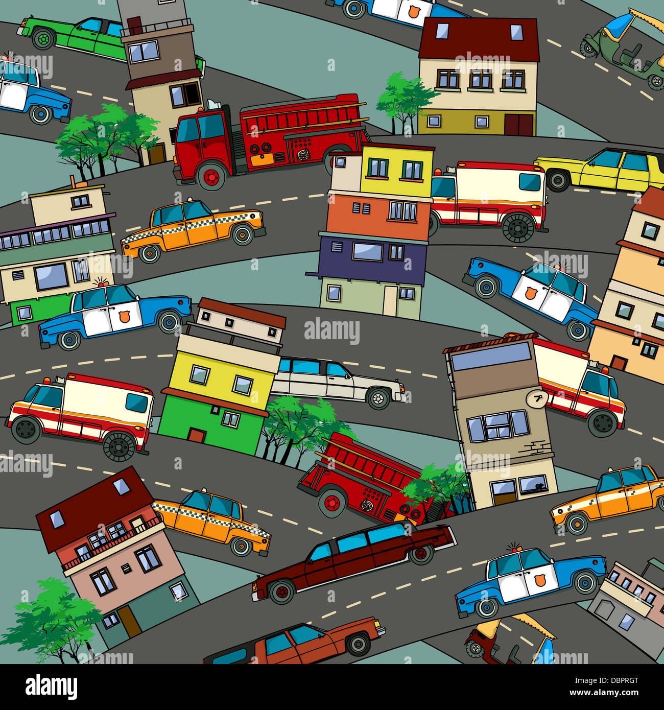 Busy Town Clipart