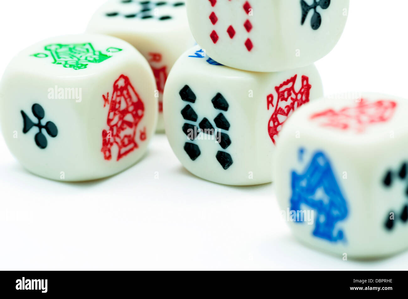 Dice white background falling hi-res stock photography and images - Alamy