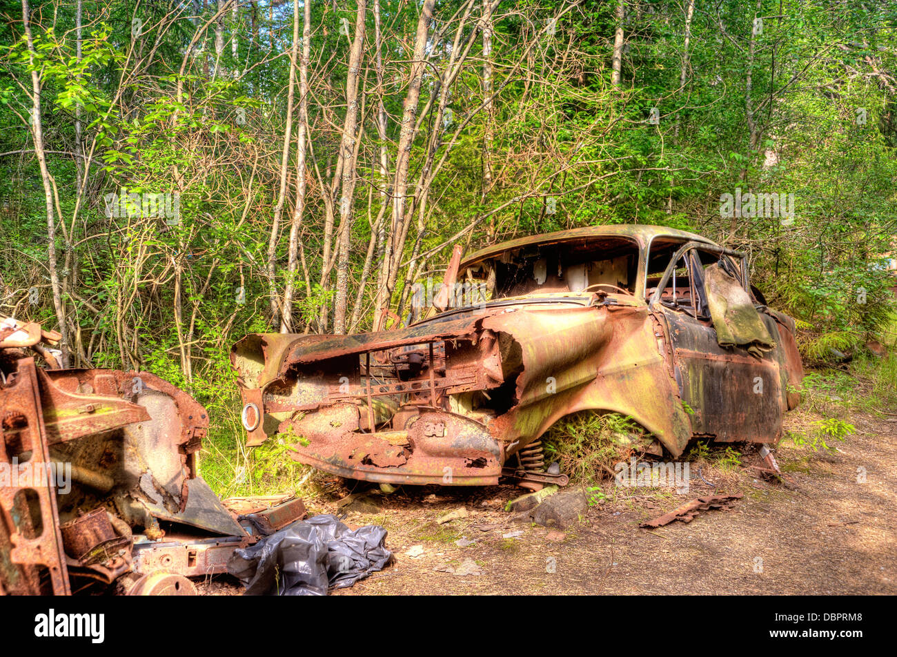 Car Dump Kirkö Mosse in Ryd, Sweden Stock Photo - Alamy