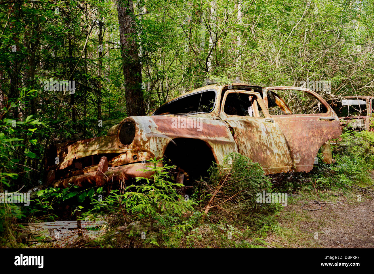 Car Dump Kirkö Mosse in Ryd, Sweden Stock Photo - Alamy