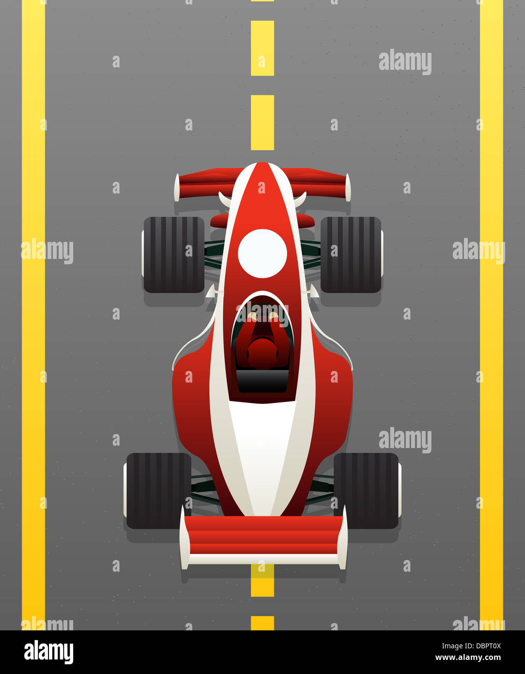 Red racing car on the track Stock Photo - Alamy