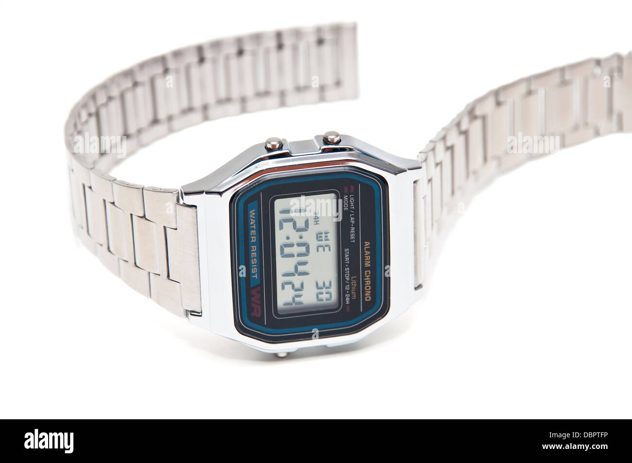 Digital time clock Cut Out Stock Images & Pictures - Alamy