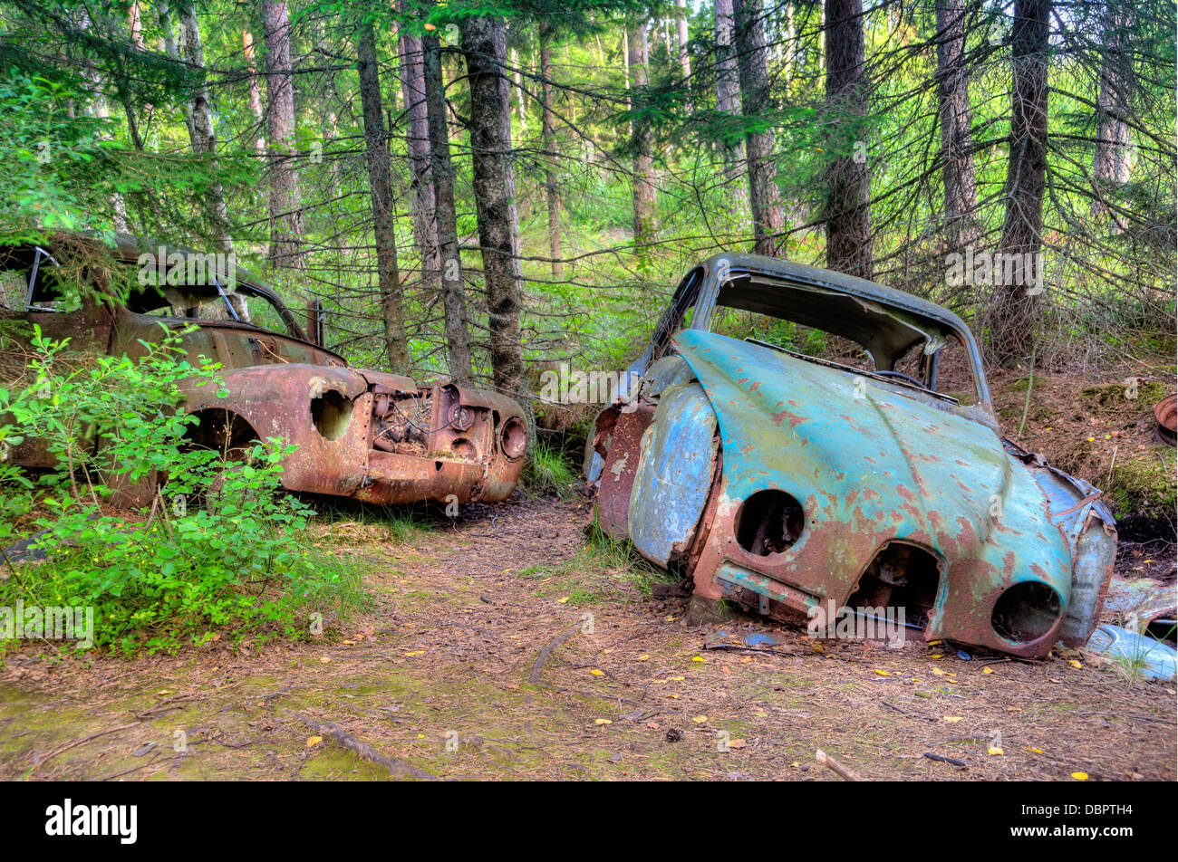 Car Dump Kirkö Mosse in Ryd, Sweden Stock Photo - Alamy