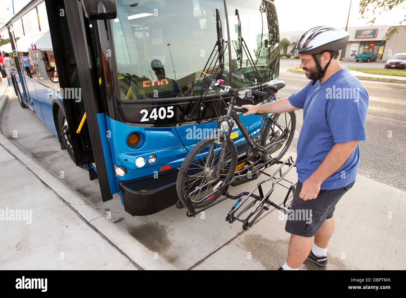 Bike rack bus hi-res stock photography and images - Alamy