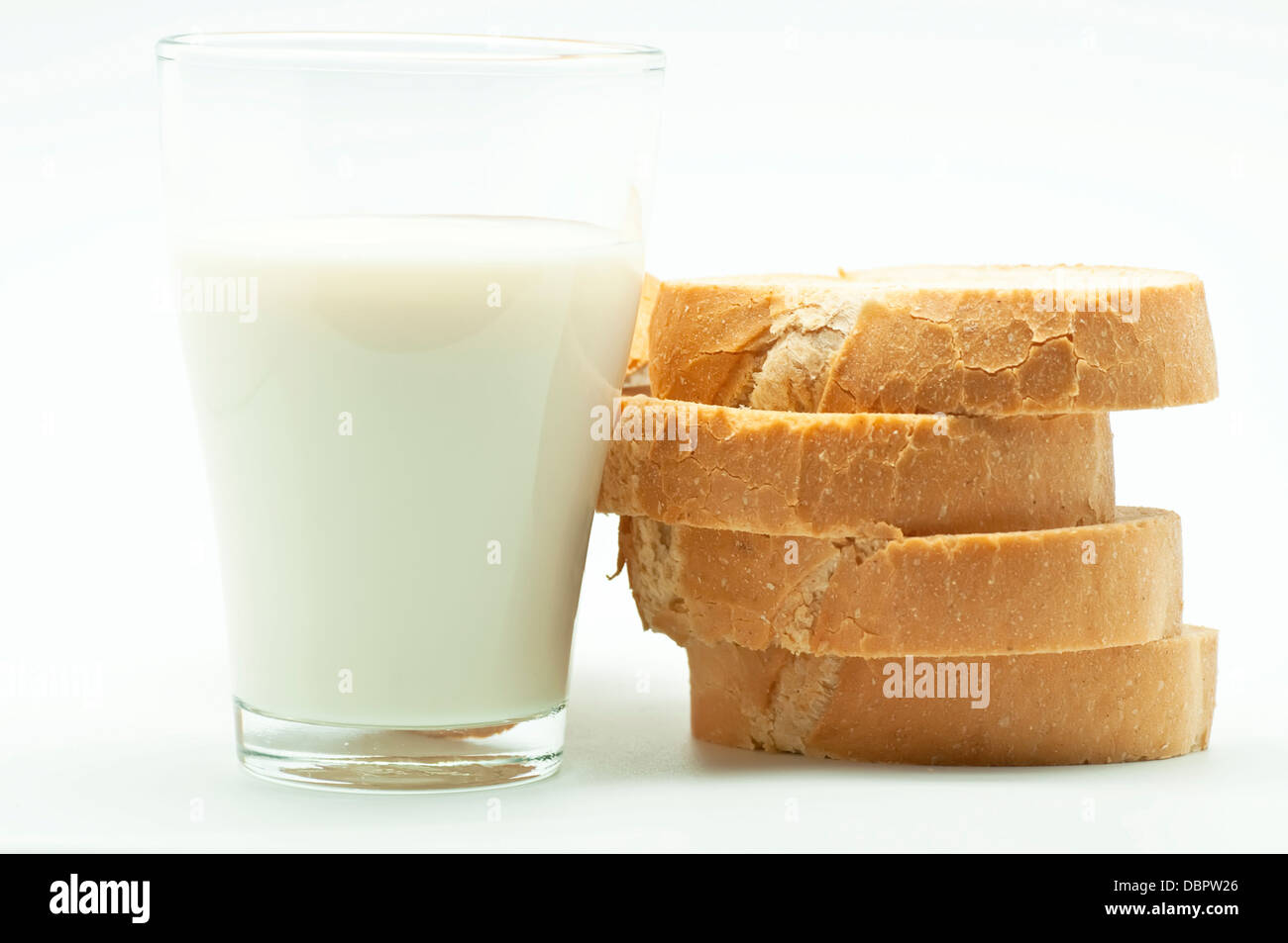 Bread and milk Stock Photo - Alamy