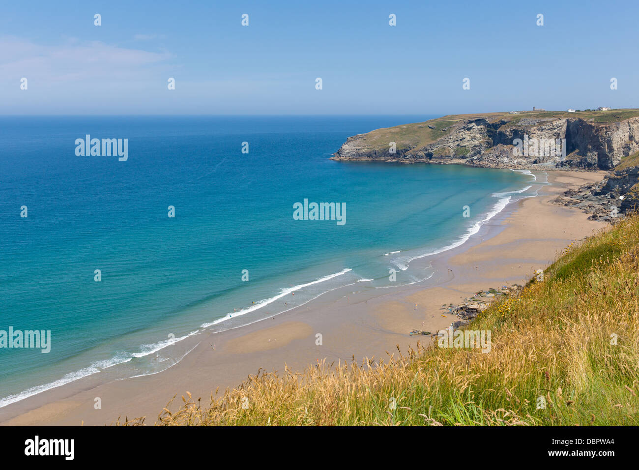 Trebarwith Strand beach Cornwall near Tintagel England UK Stock Photo ...
