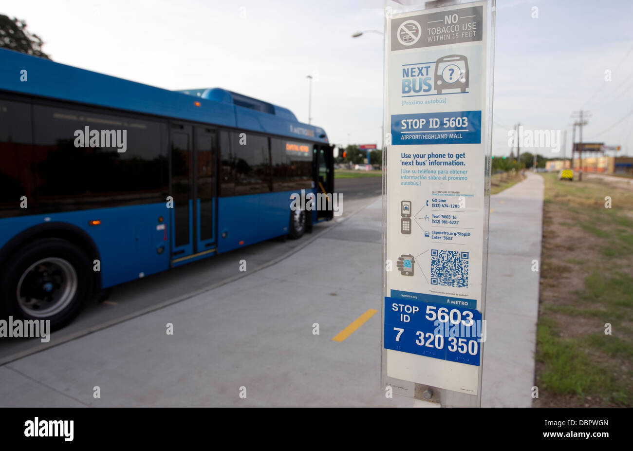 information for public transportation users include English and Spanish ...