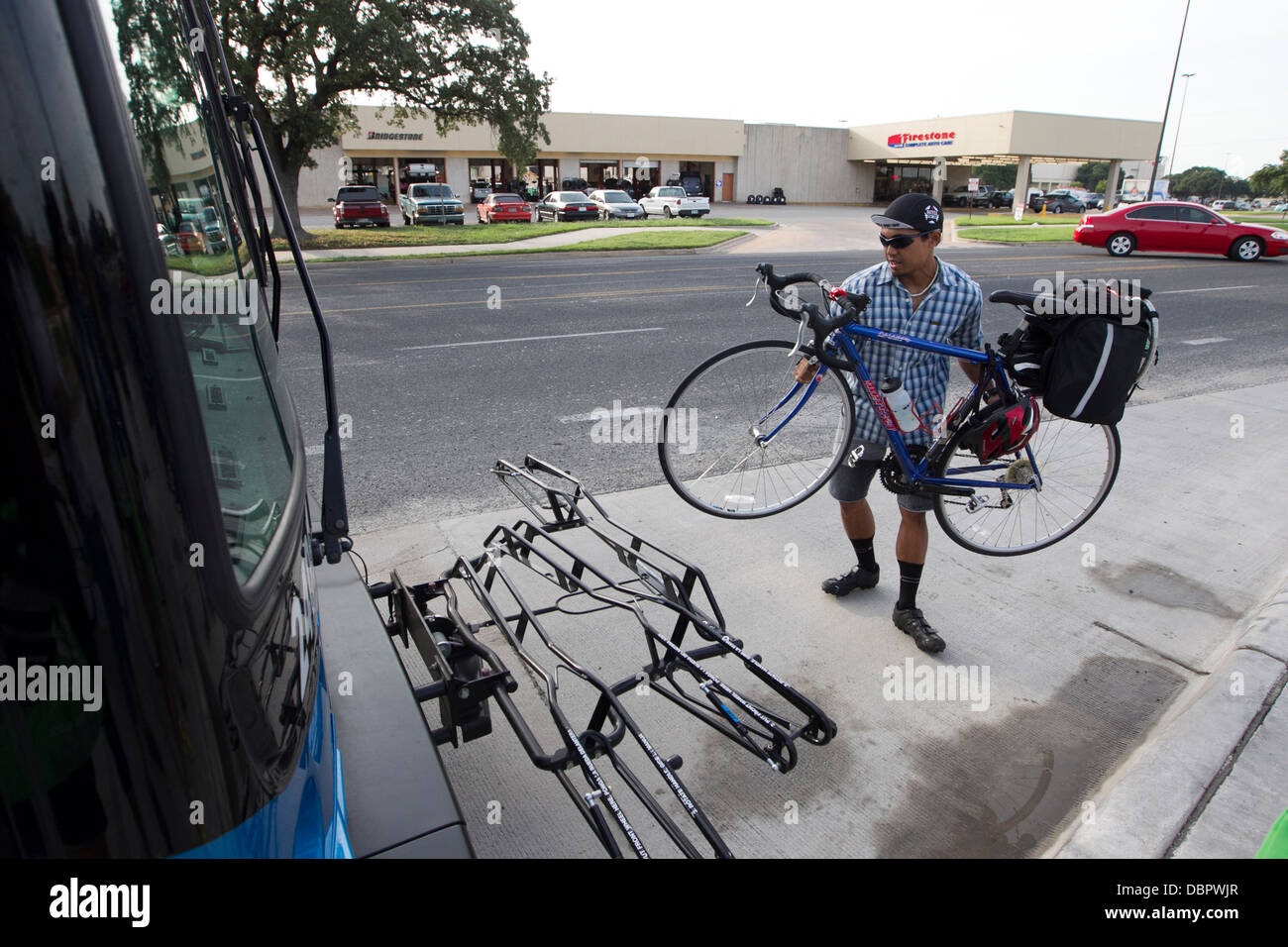 Bike rack bus hi-res stock photography and images - Alamy