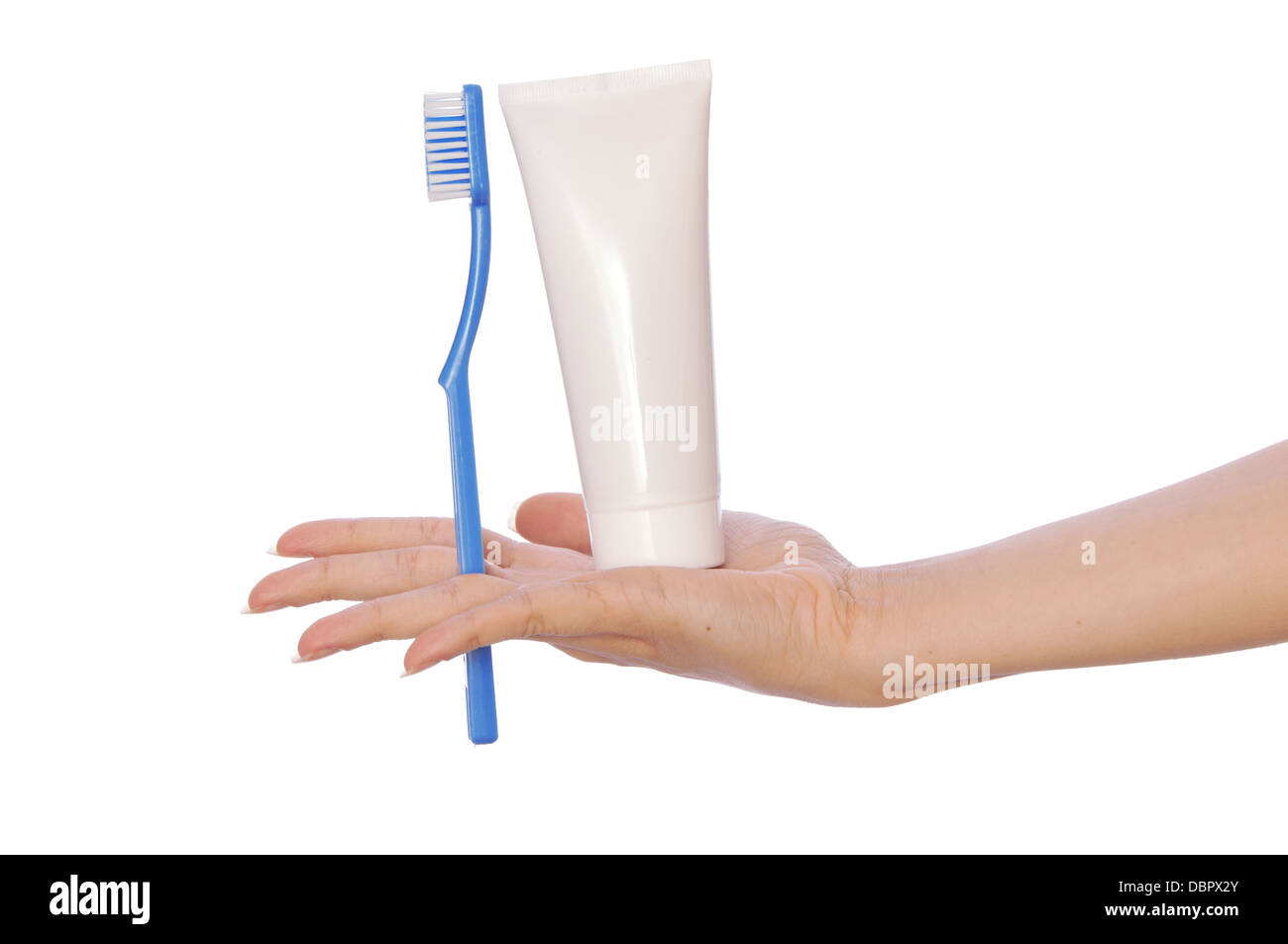 Toothpaste and toothbrush Stock Photo - Alamy