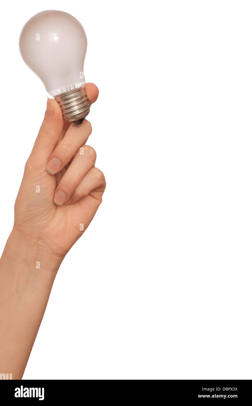 lamp in the woman's hand Stock Photo - Alamy