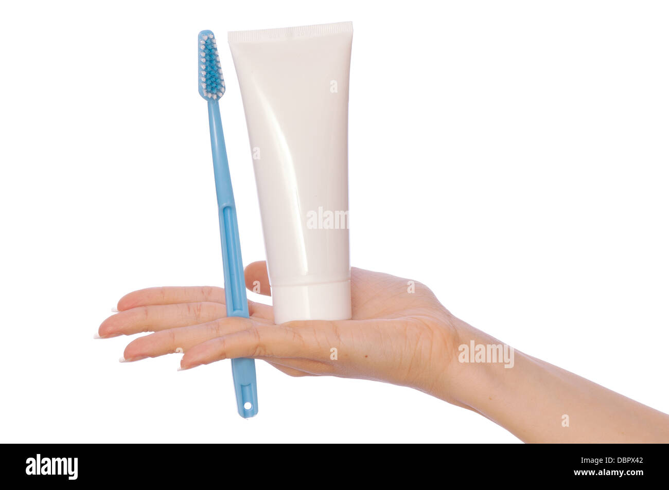 Toothpaste and toothbrush Stock Photo - Alamy