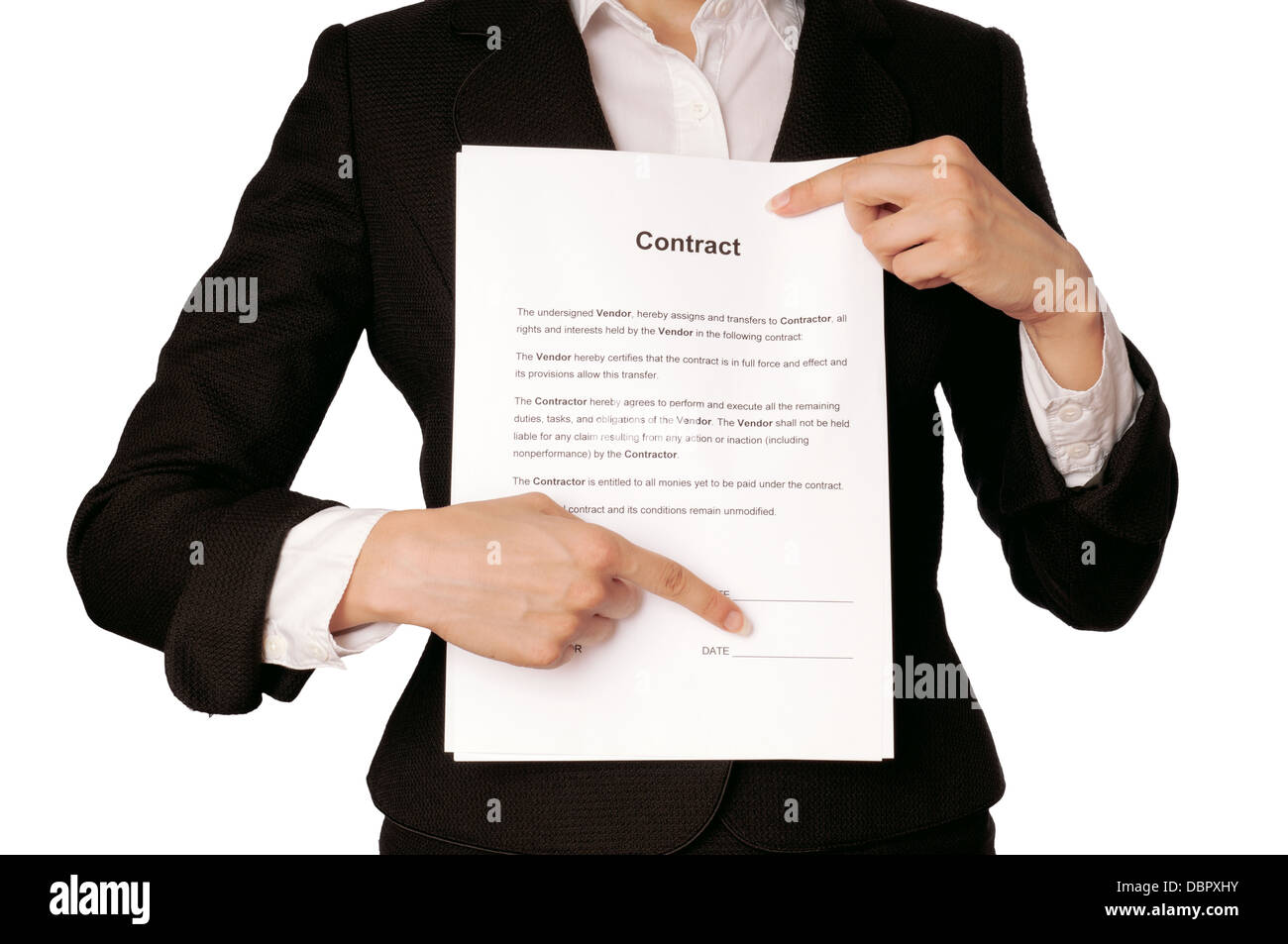 Features of the contract Stock Photo - Alamy