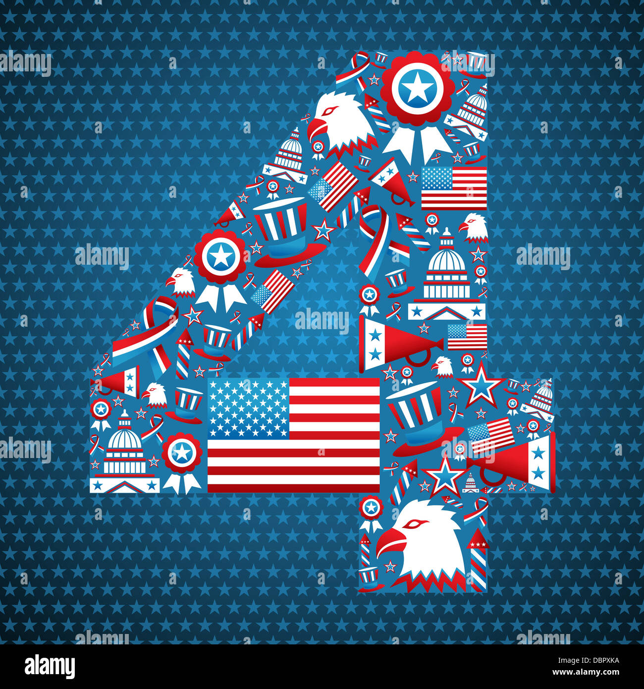 4th of july independence day shape illustration, stars background ...