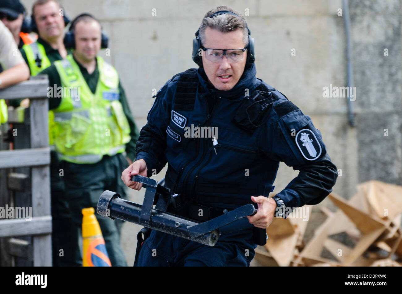 Ballykinlar, Northern Ireland. 2nd August 2013 - A Finnish competitor ...
