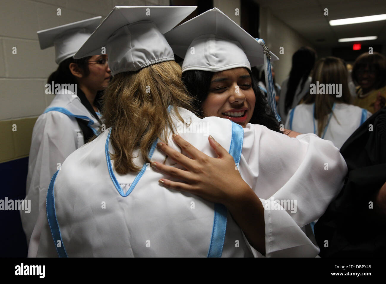 High school graduation for all girl public school in Austin, Texas ...