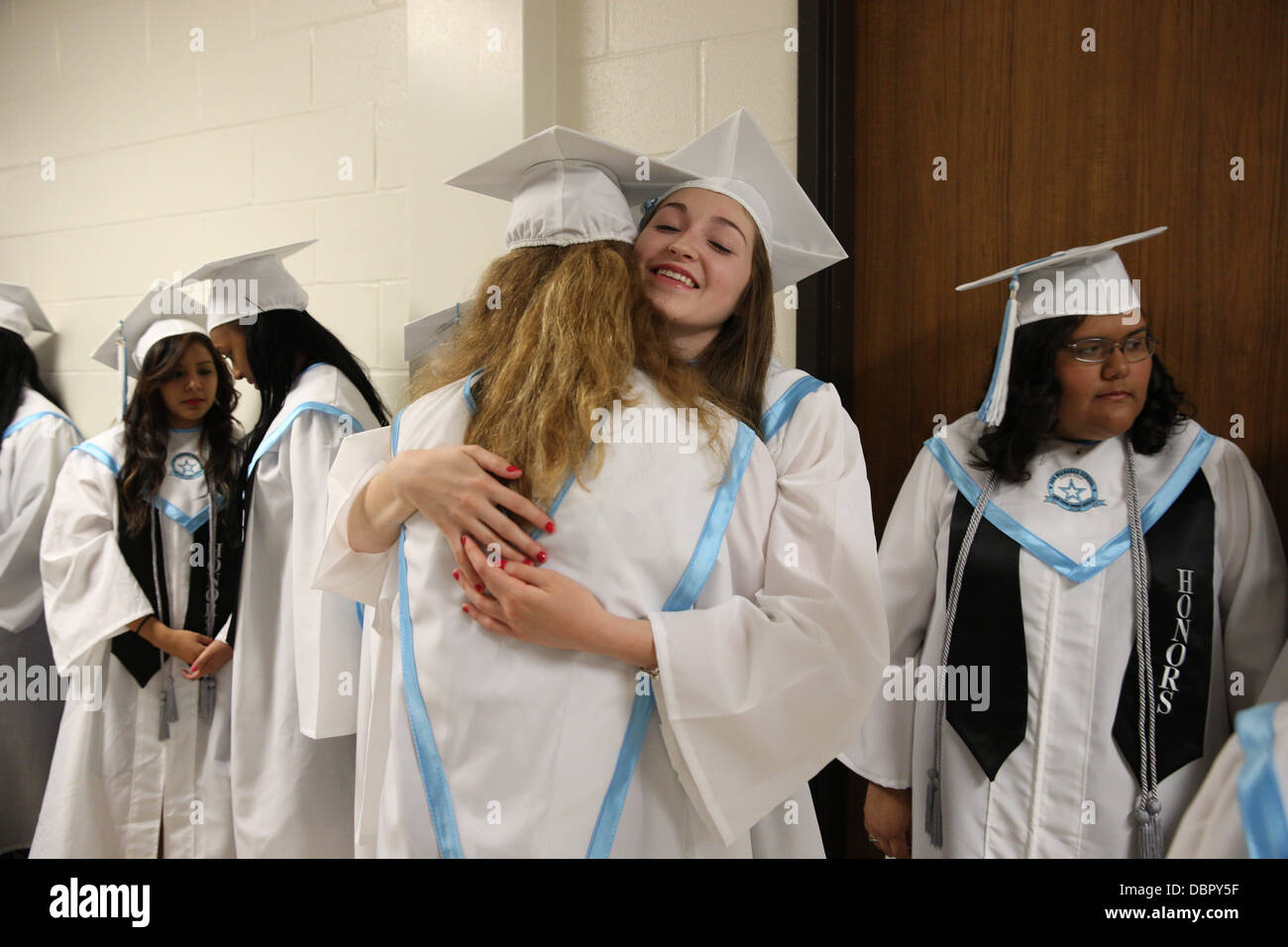 High school graduation for all girl public school in Austin, Texas ...