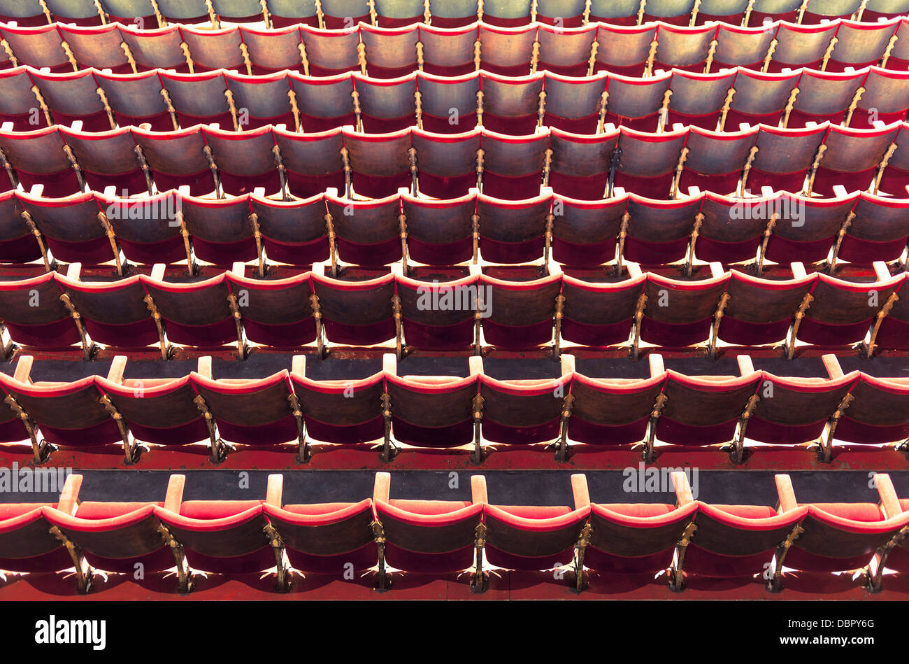 Looking down from the Circle on the Stalls seating in a traditional ...