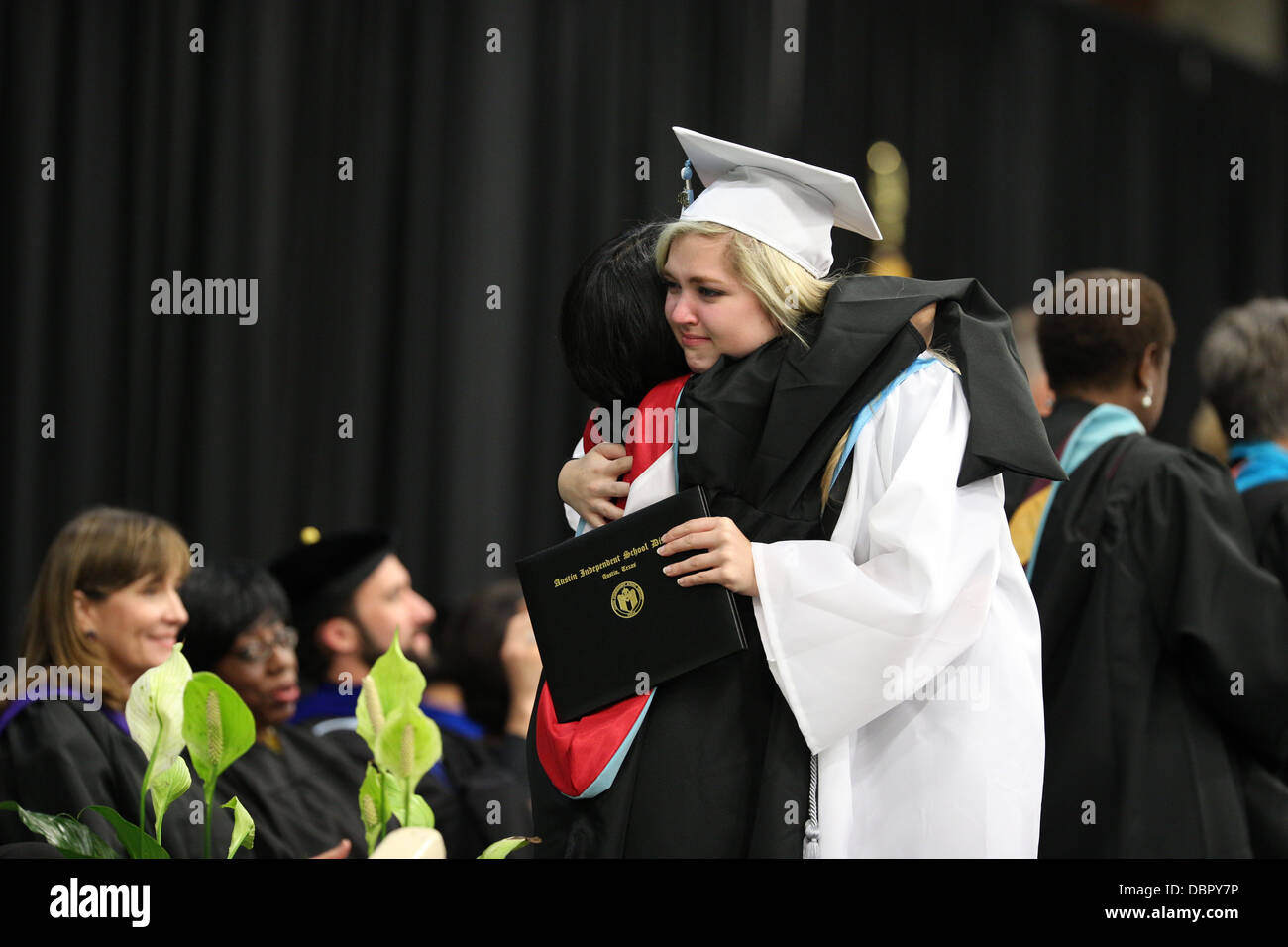 High school graduation for all girl public school in Austin, Texas ...