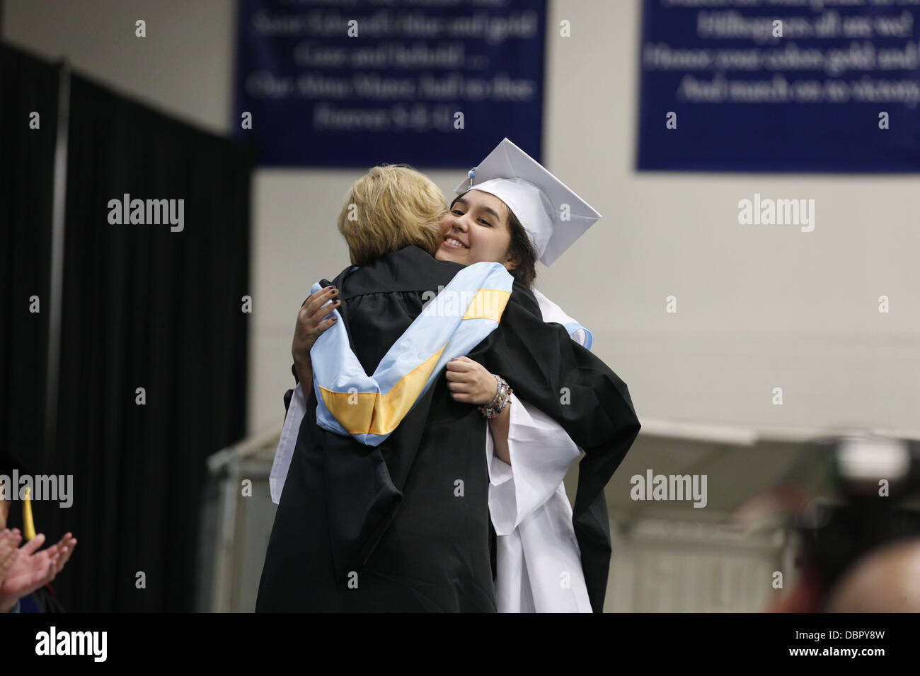 High school graduation for all girl public school in Austin, Texas ...