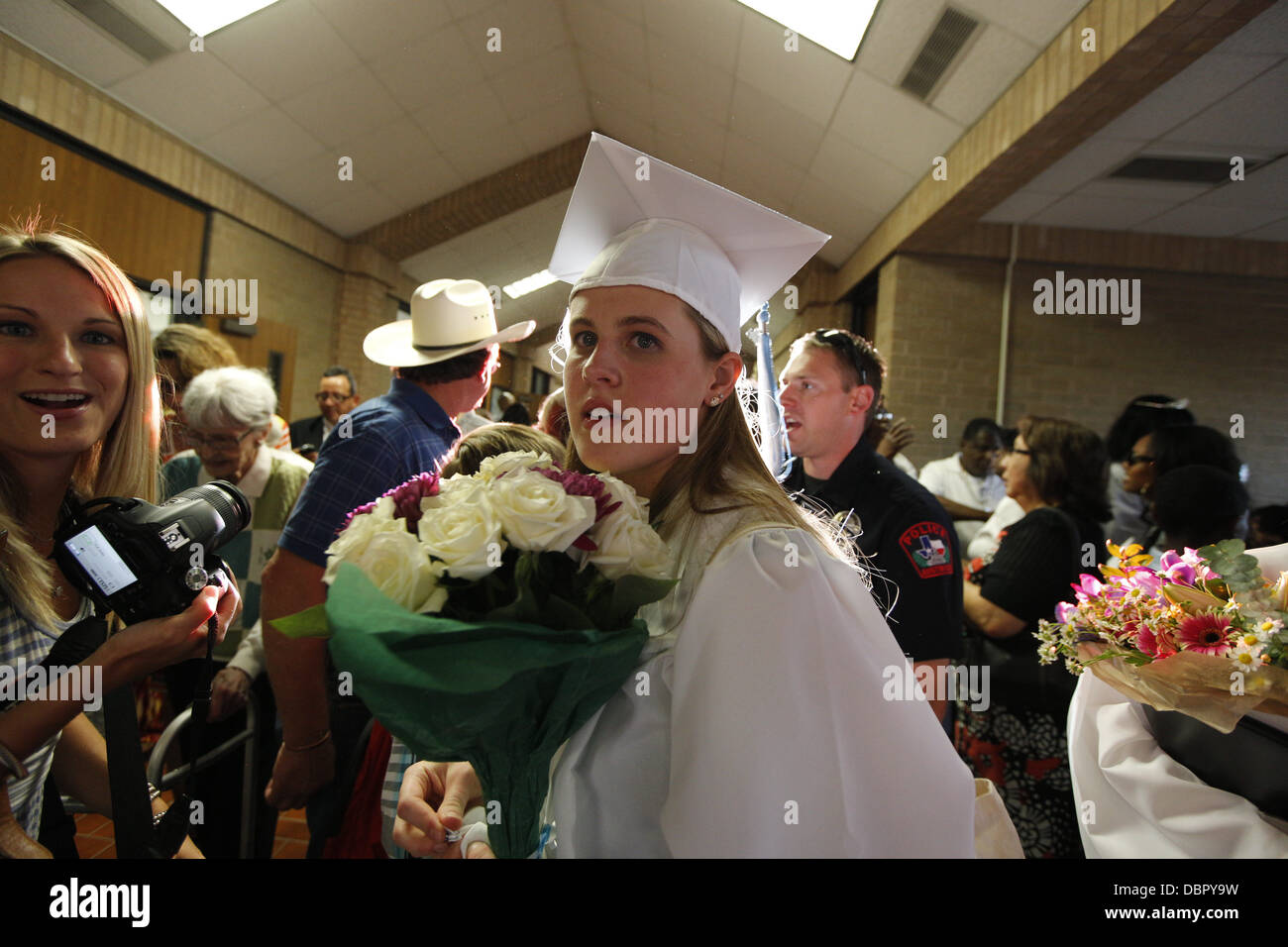 High school graduation for all girl public school in Austin, Texas ...