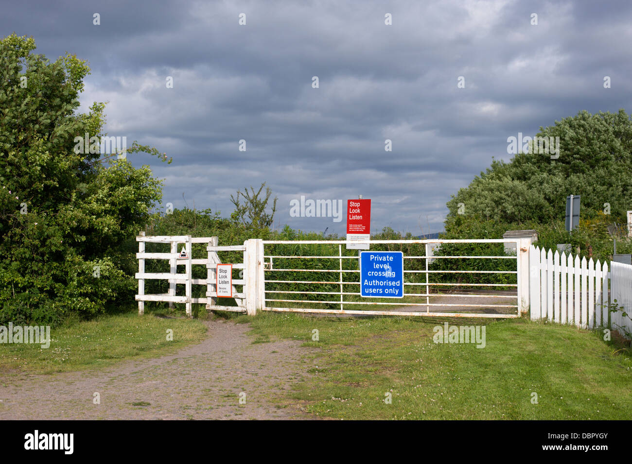 The pedestrian gate crossing the railway line at Clachnaharry near ...