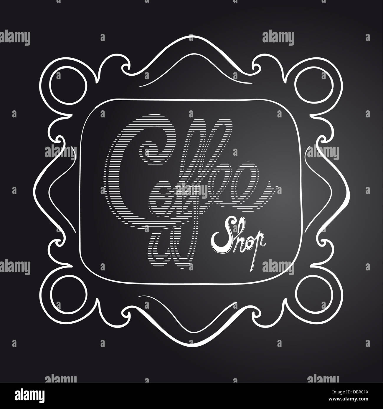 Vintage coffee text poster illustration. This vector illustration is ...