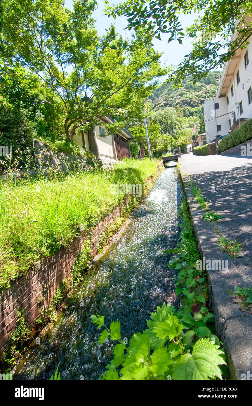 Water channel in japan Stock Photo - Alamy