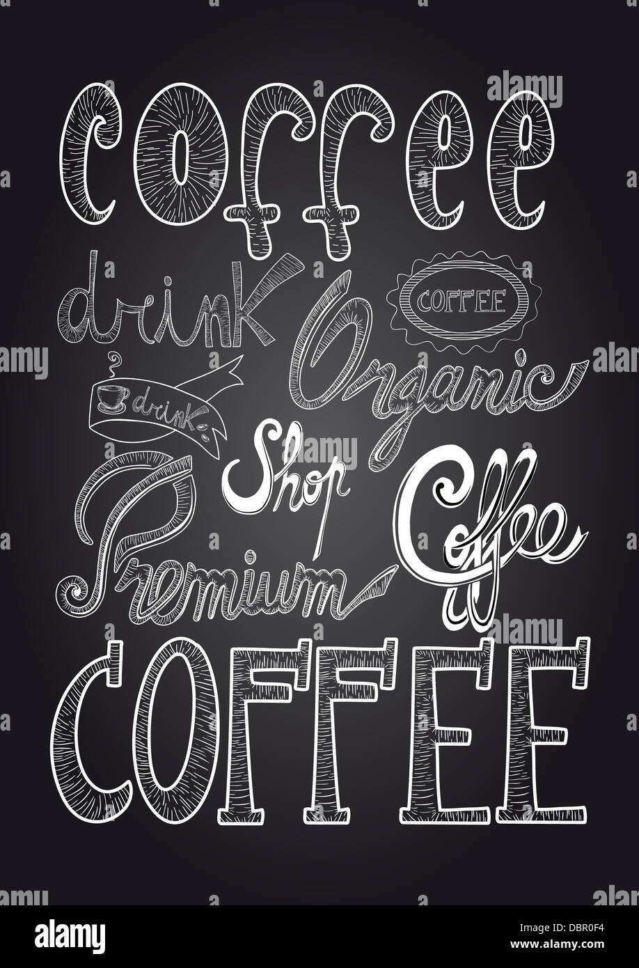 Coffee Unusual Text Chalkboard Poster Illustration This Vector coffee-unusual-text-chalkboard-poster-illustration-this-vector