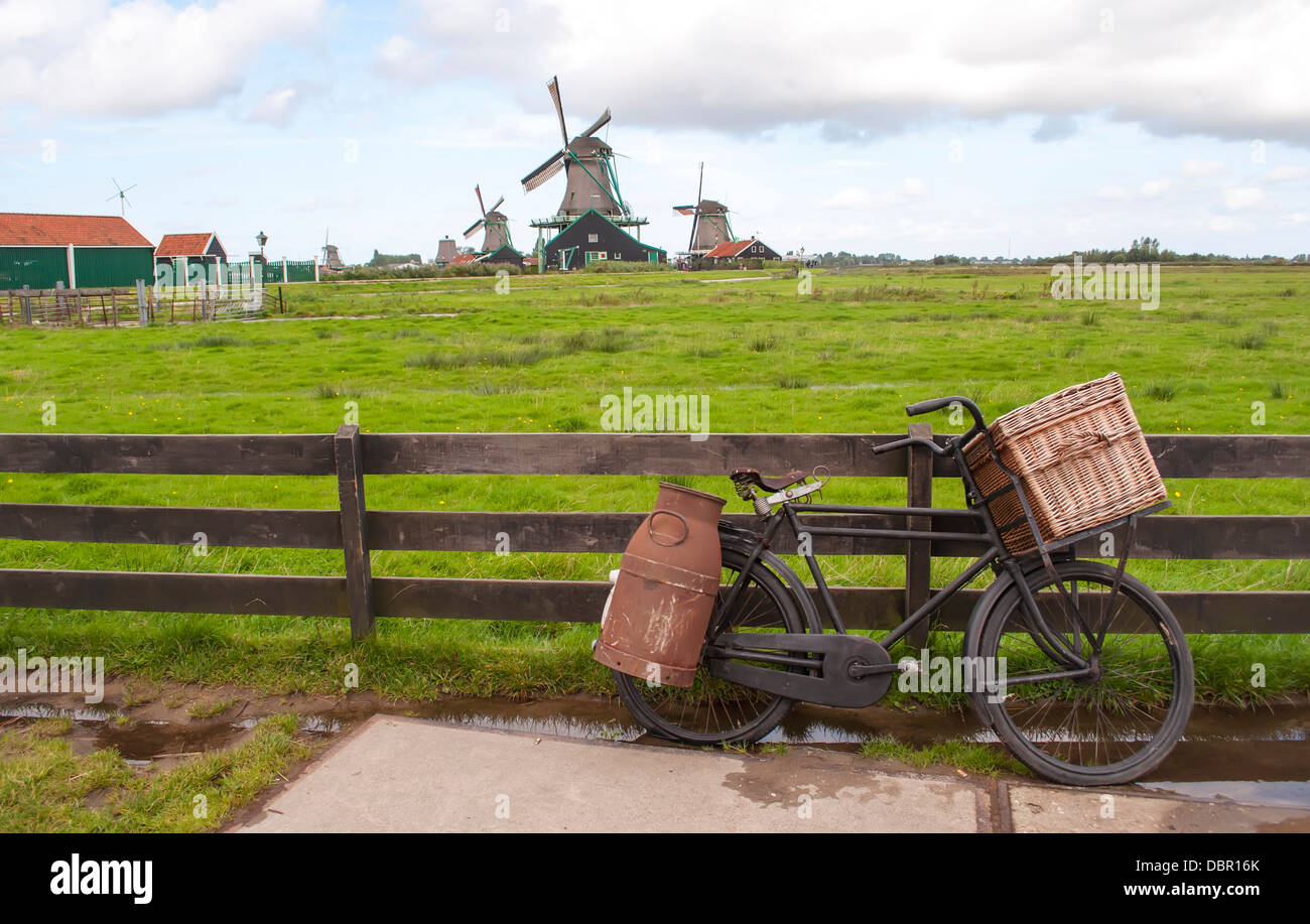 Typical Mills in the famous village of Zaanse Schans Dutch Stock Photo ...