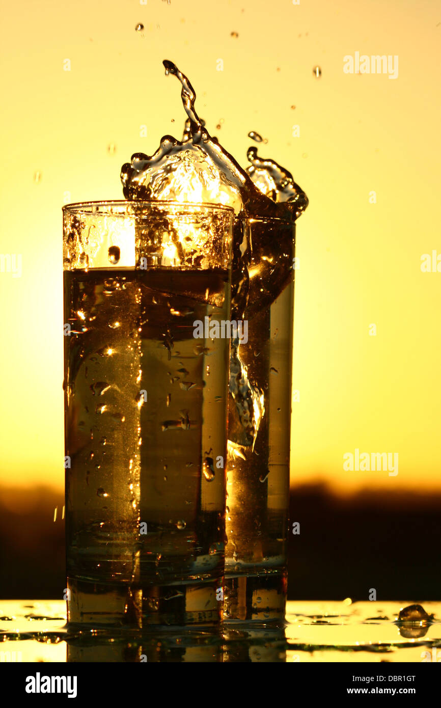 clean cold water in glass Stock Photo - Alamy