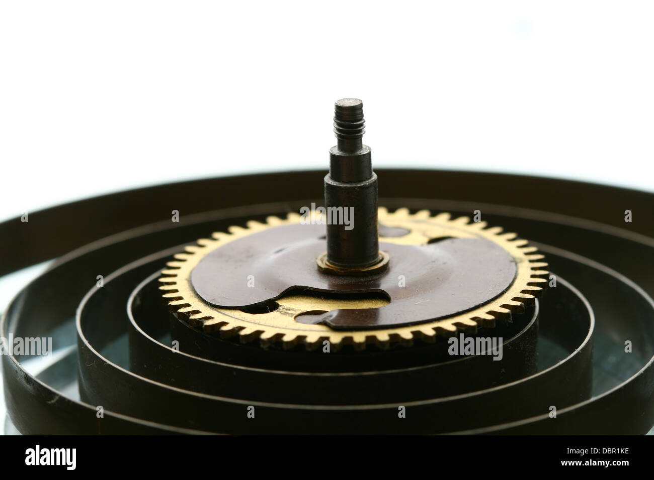 mechanical clock gear macro close up Stock Photo - Alamy