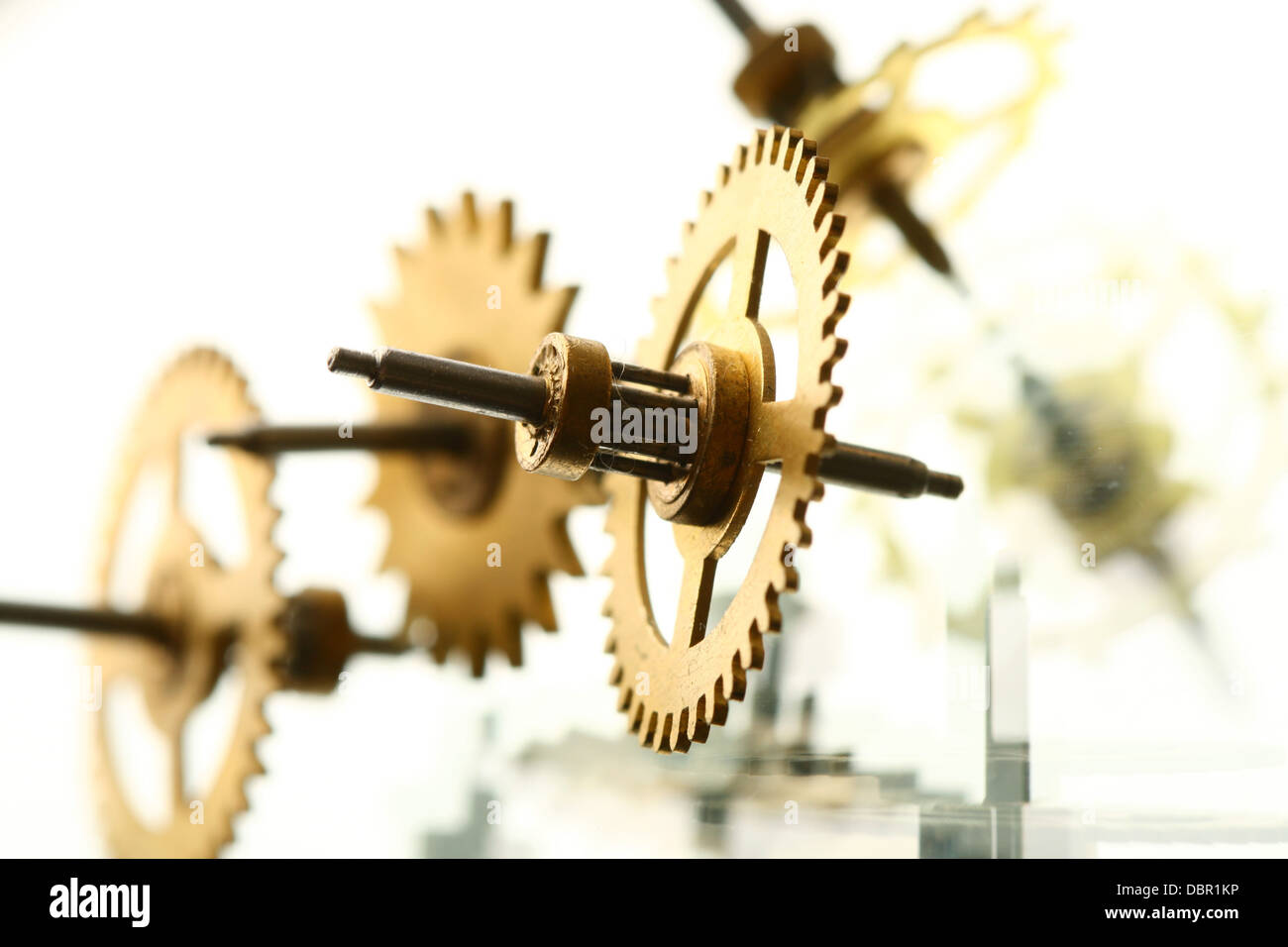 mechanical clock gear macro close up Stock Photo - Alamy