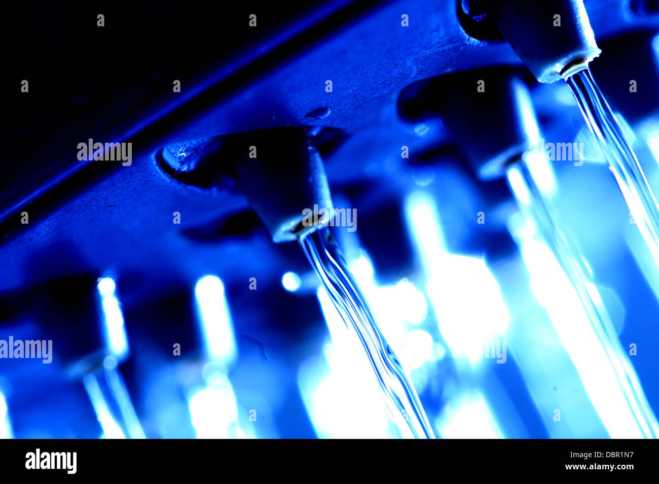 fresh shower clean blue water jet Stock Photo - Alamy
