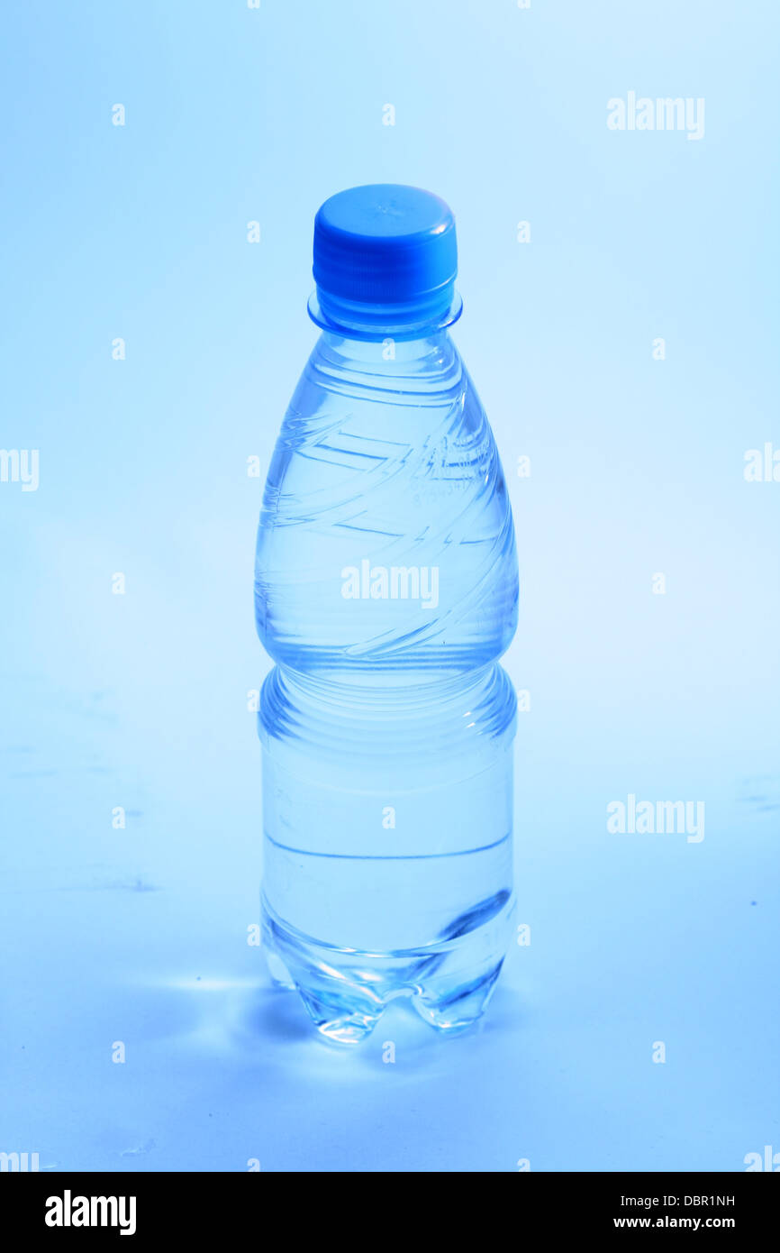clear cold blue water in bottle Stock Photo - Alamy