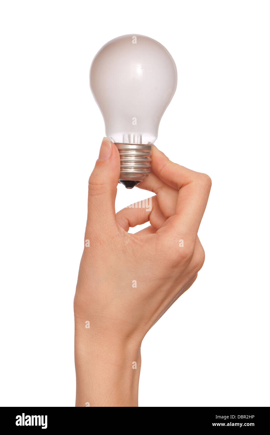 lamp in the woman's hand Stock Photo - Alamy