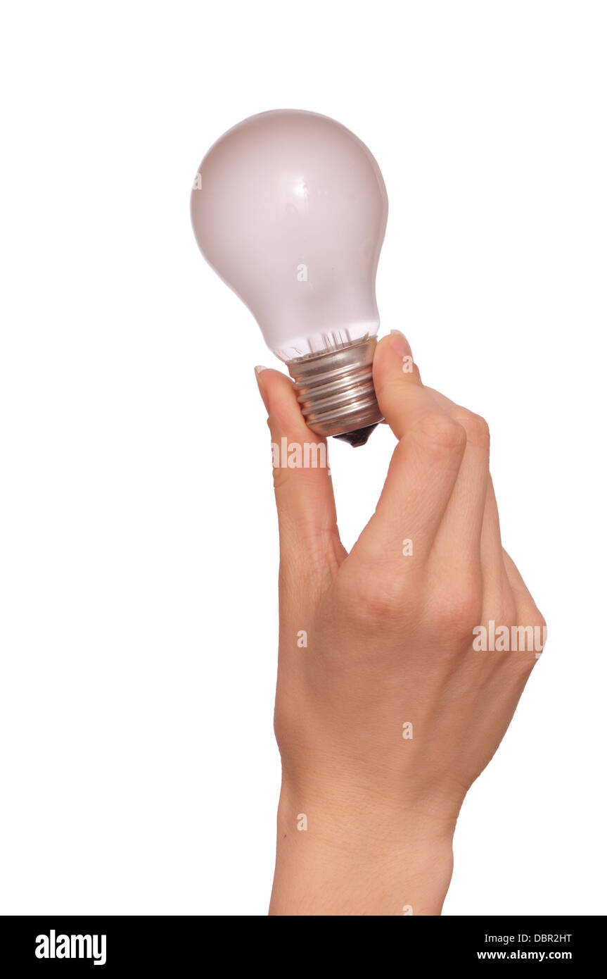 lamp in the woman's hand Stock Photo - Alamy