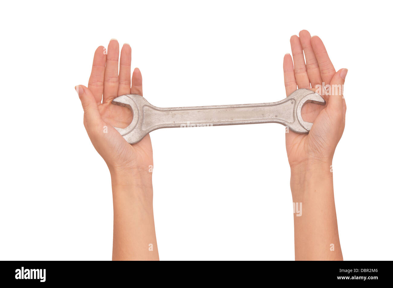 Hand Holding Broken Spanner Cut Out Stock Images & Pictures - Alamy