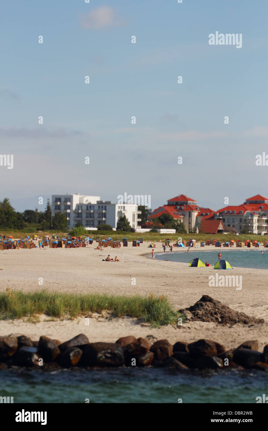 Fehmarn South beach, tilt effect Stock Photo - Alamy