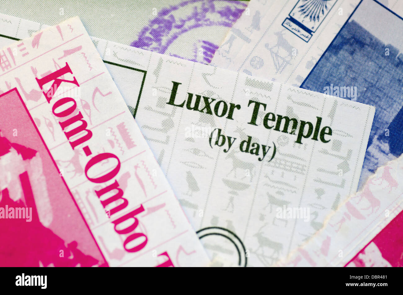 Entry tickets to Egypt's Temple's Stock Photo - Alamy