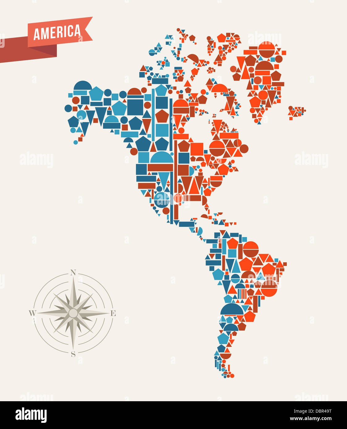 America map geometric shapes illustration. This vector illustration is ...