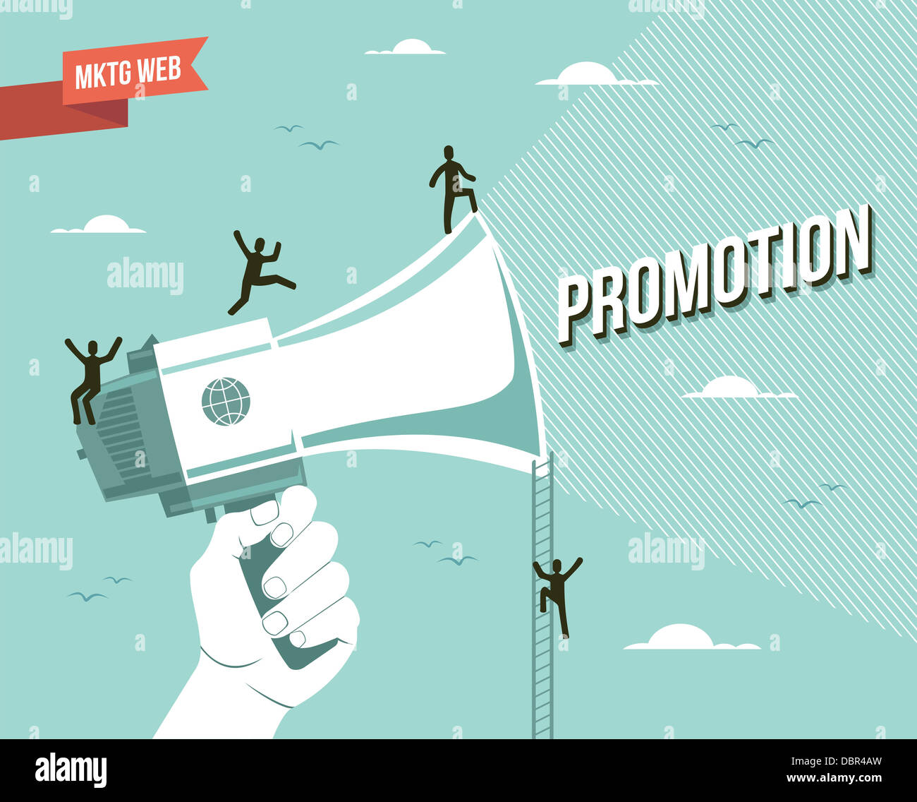 Web marketing promotion illustration. This vector illustration is ...
