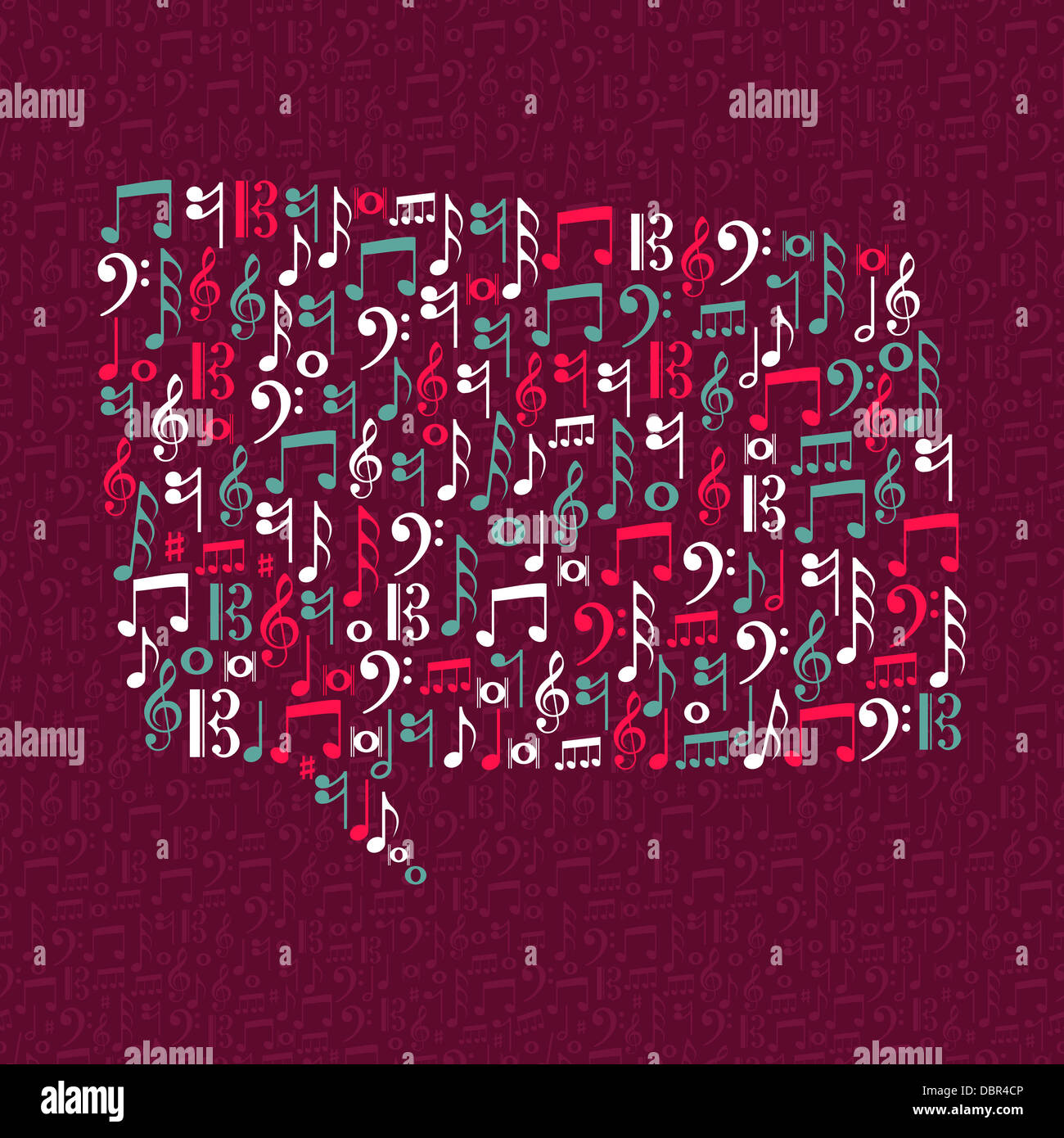 Social media bubble shape, music notes illustration. Vector file ...