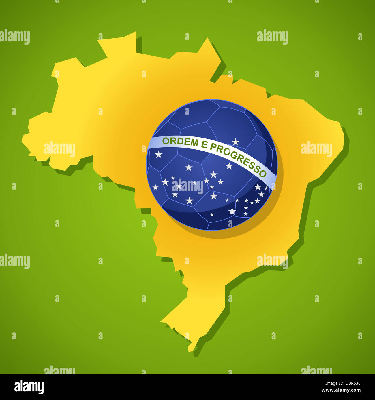 2014 brazil country map soccer ball flag world tournament concept ...